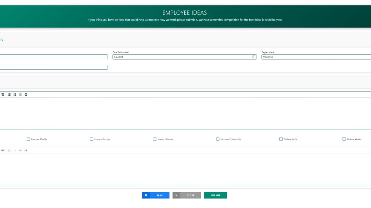 Employee Ideas - Sintel Apps