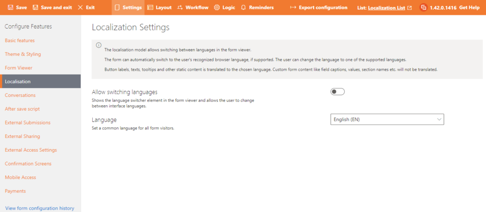 Localisation - Sintel Apps